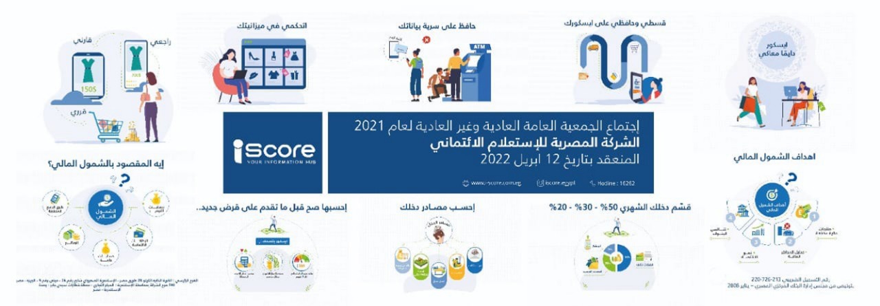 المصرية للإستعلام الائتماني I-Score تحقق نتائج أعمال إيجابية عن عام 2021